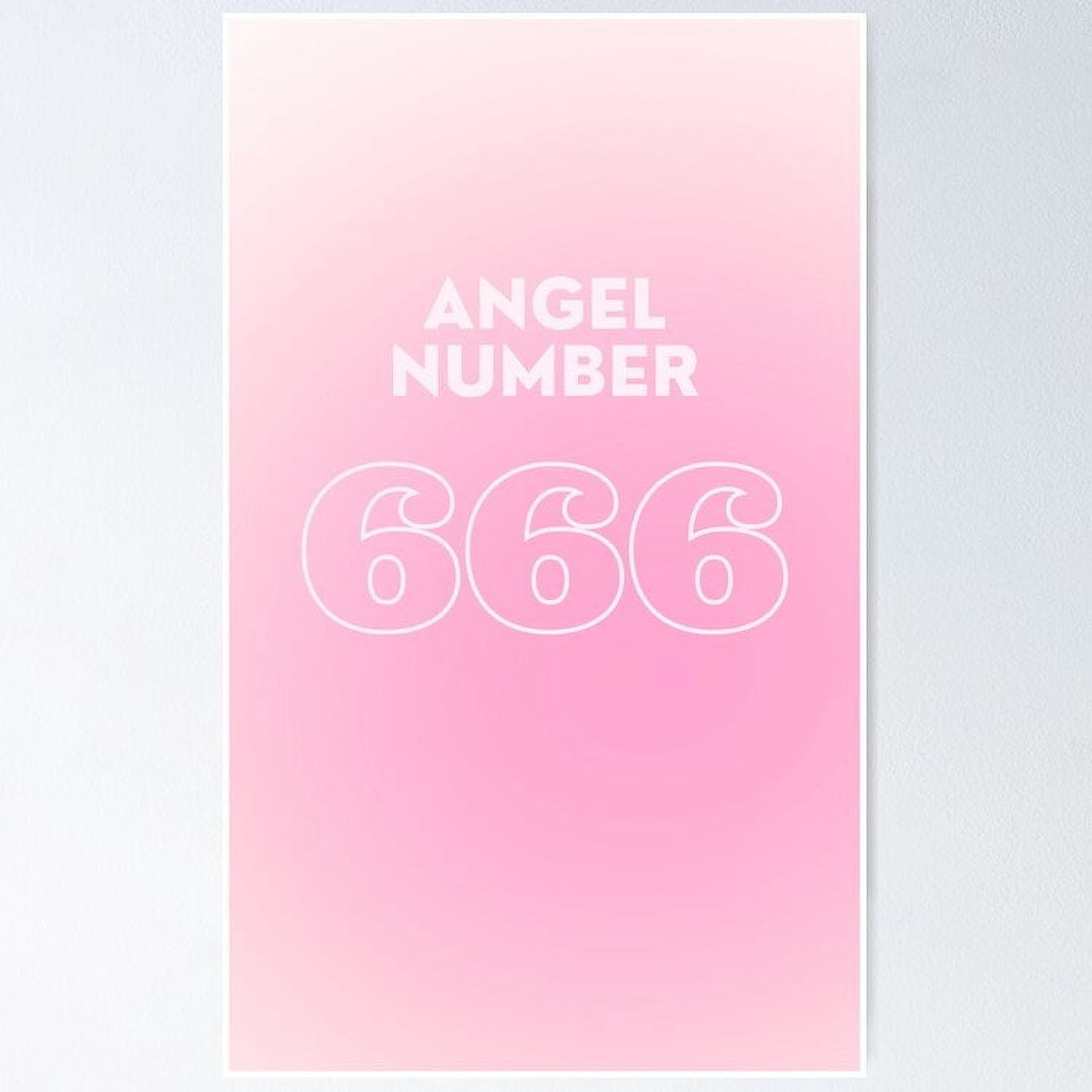666 angel number (without wings) UNFRAMED Poster, 18x24 - Walmart.com