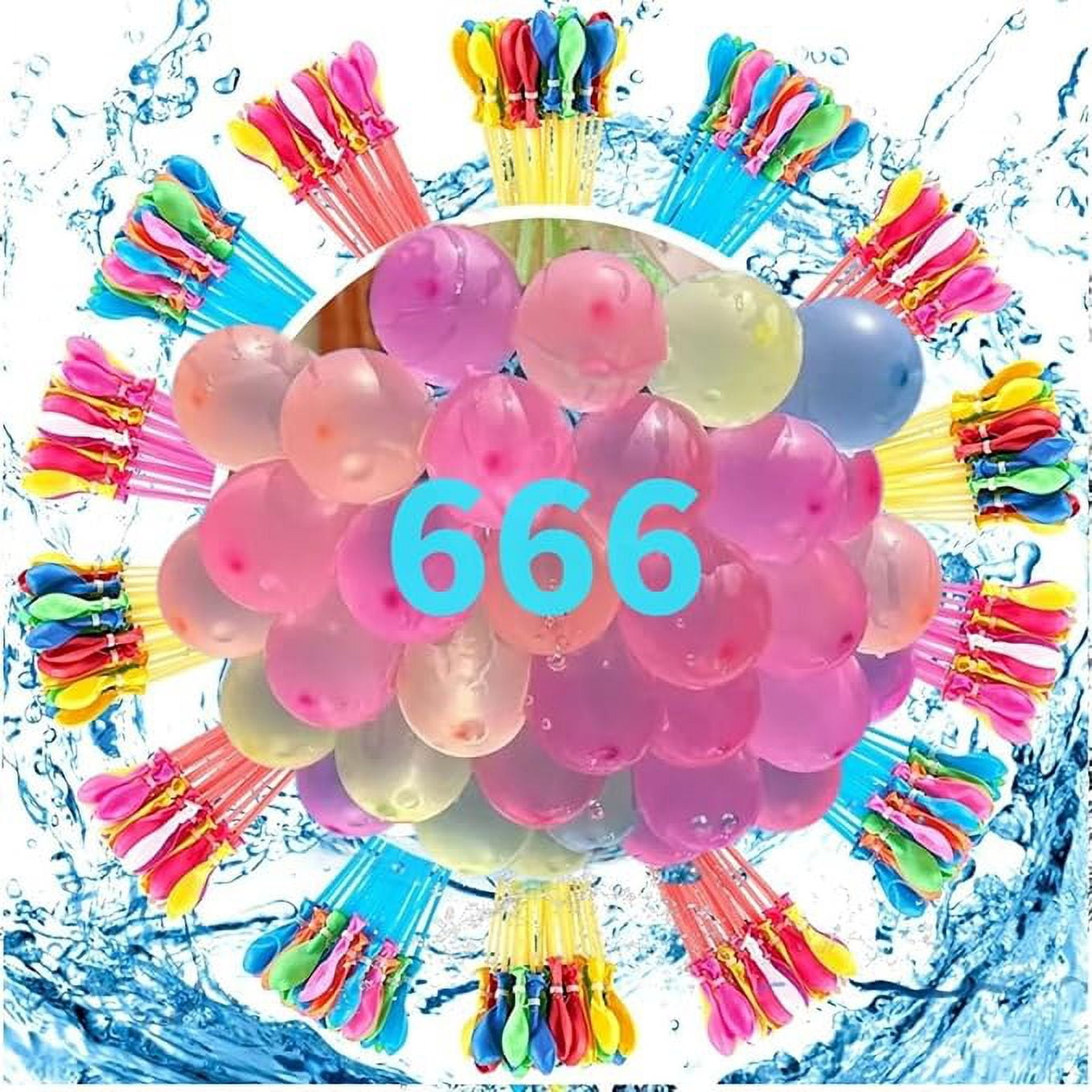 666Pcs Water Balloons Self Sealing Water Balloons Quick Fill 666, Multi ...