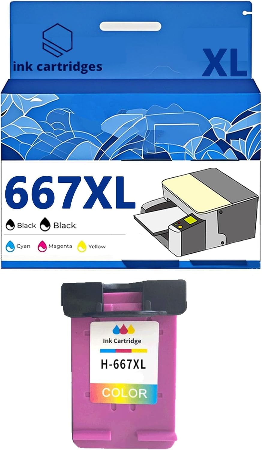 667 667XL Ink Cartridges Compatible for HP 1275 2374 2375 2376 2775 ...