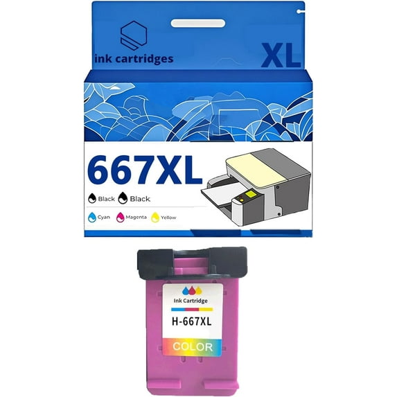 667 667XL Ink Cartridges Compatible for HP 1275 2374 2375 2376 2775 ...