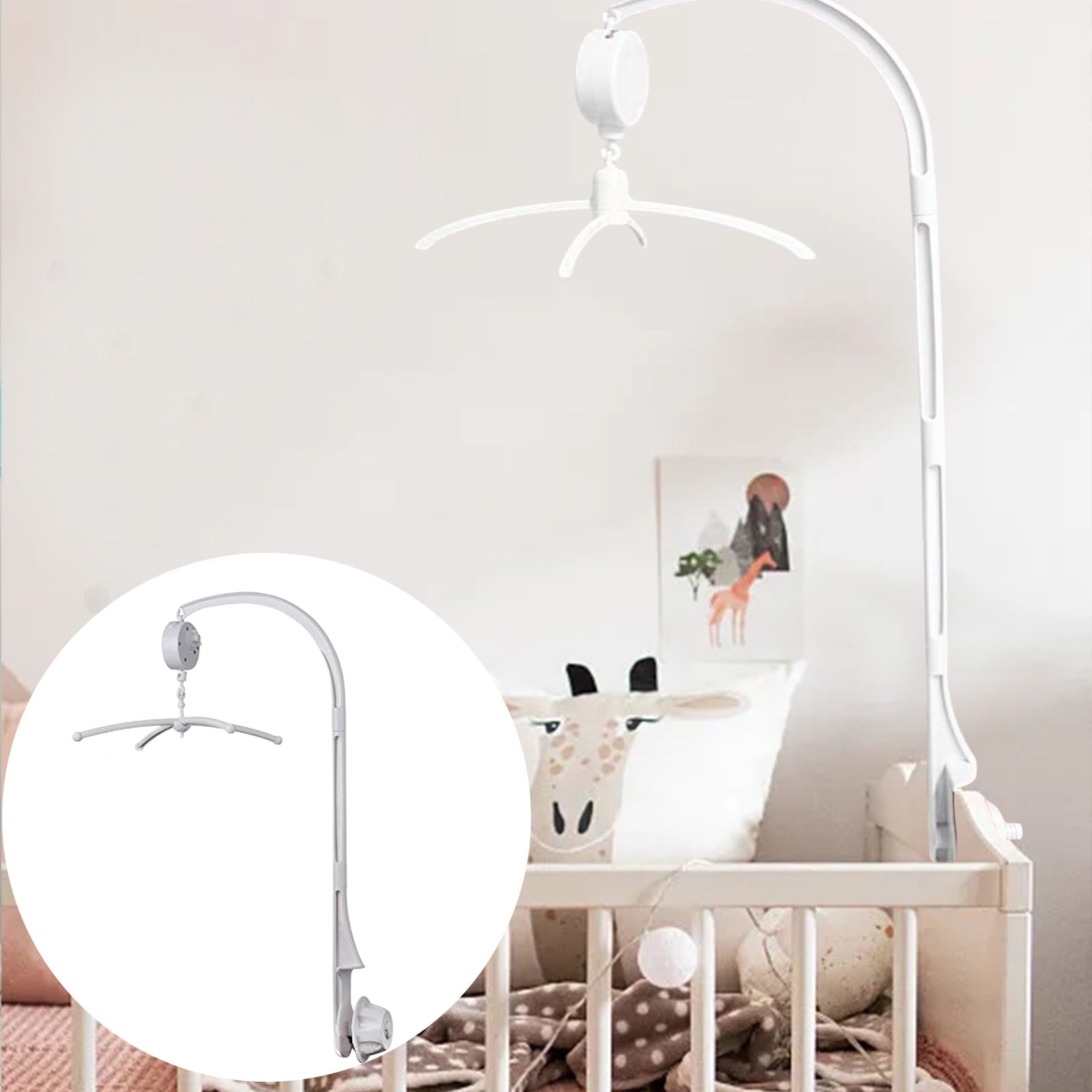 66Cm Bracket Cross Hanging Bell Cradle Musical Baby Crib Mobile For ...