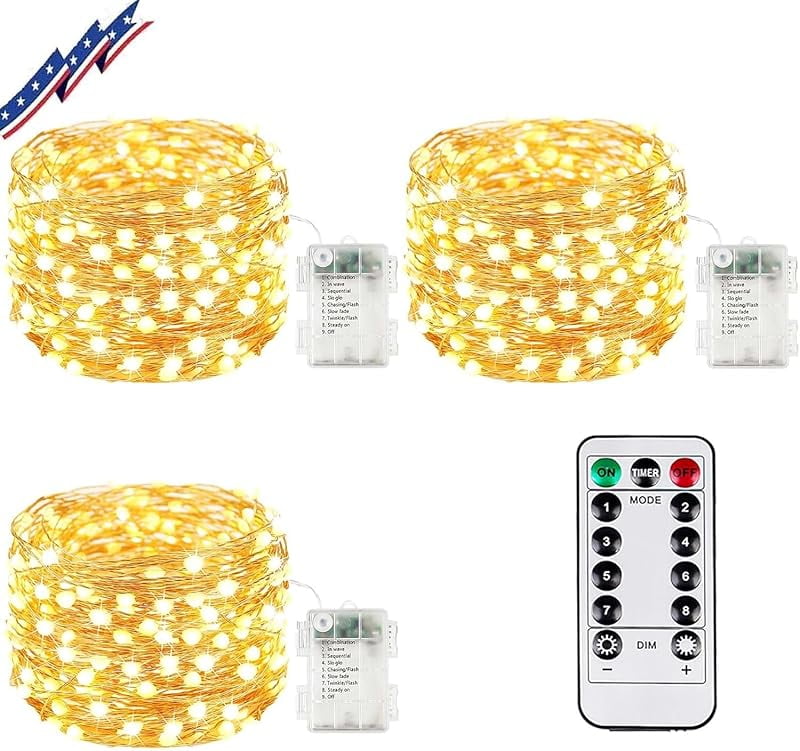 66Ft 200 LED Easter Multicolor Fairy Lights Plug in, 8 Modes Waterproof ...