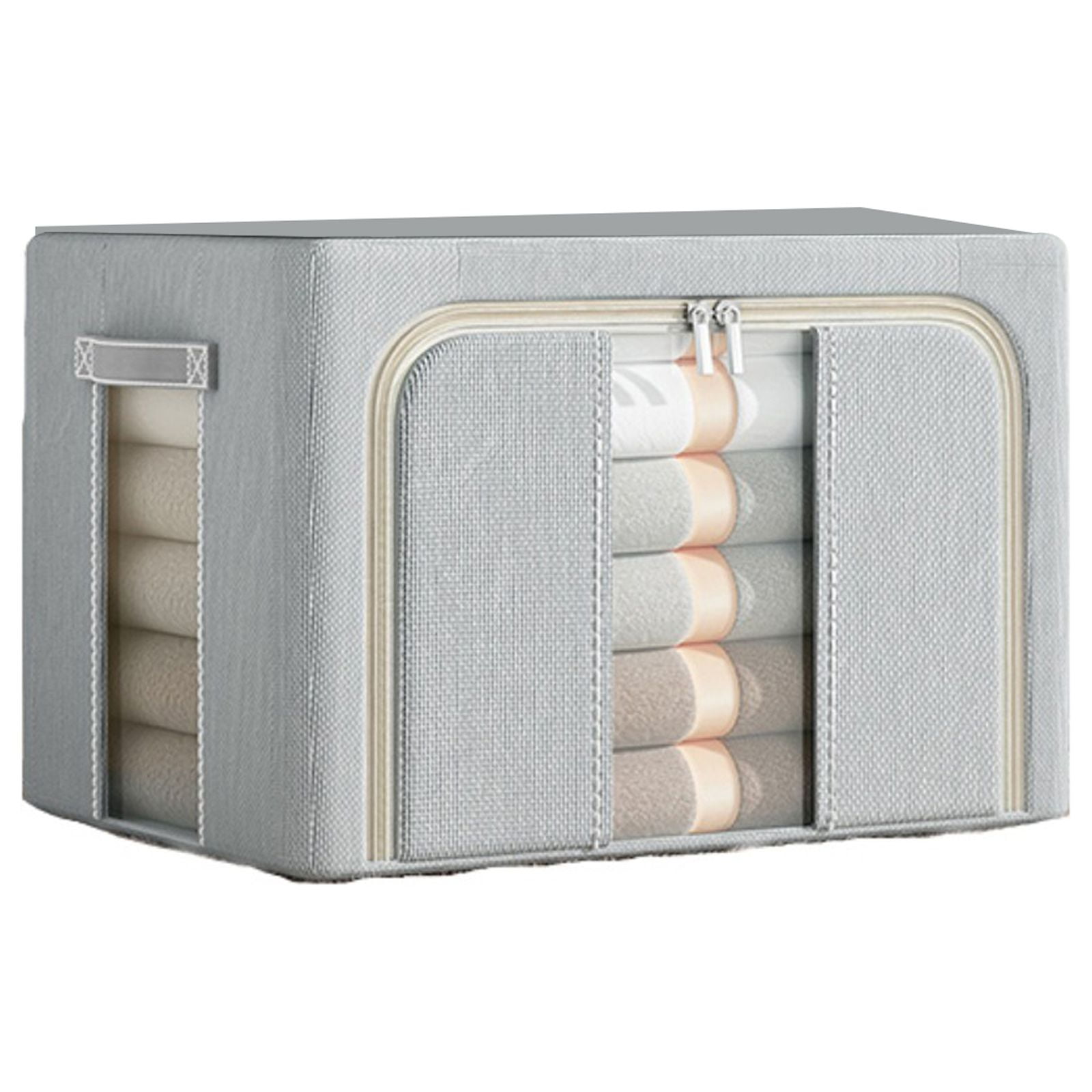 66L Oxford Large Clothes Storage Bins,Foldable Metal Frame Clothes ...