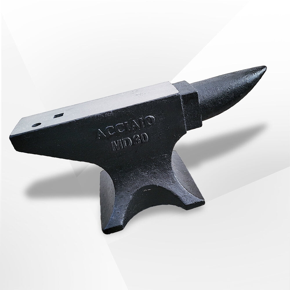 66LB Black Cast Steel Anvil with Round Horn, Professional Blacksmith ...