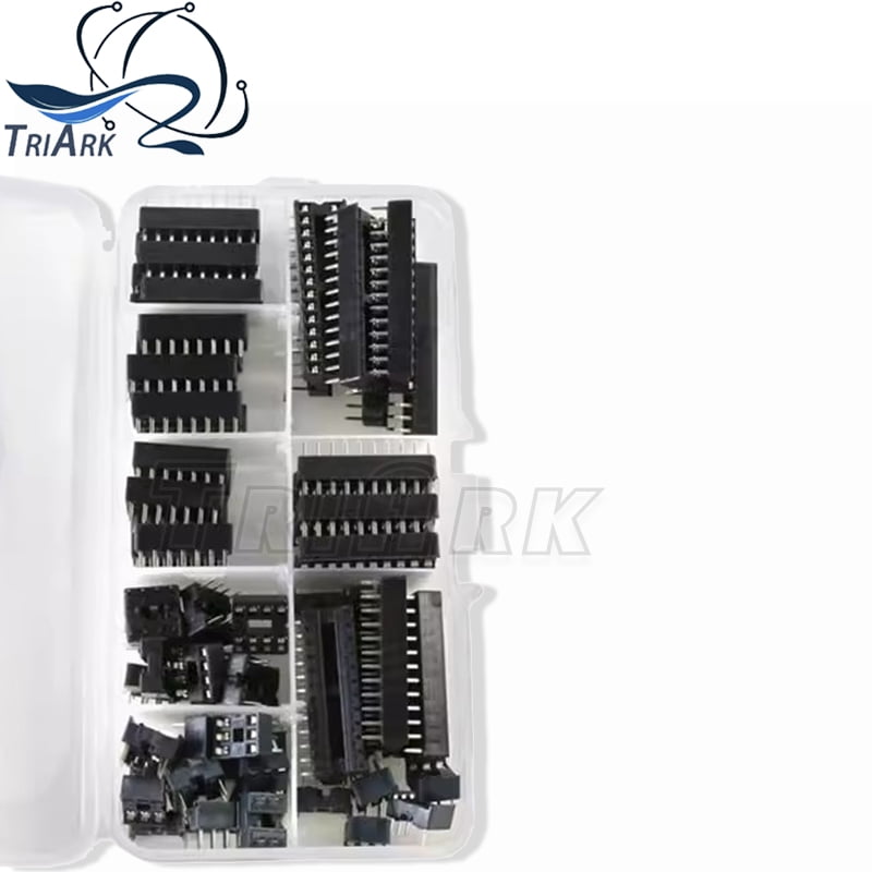 66PCS DIP IC Socket Kit with Box Solder Adapter DIP-6 DIP-8 DIP-14 ...