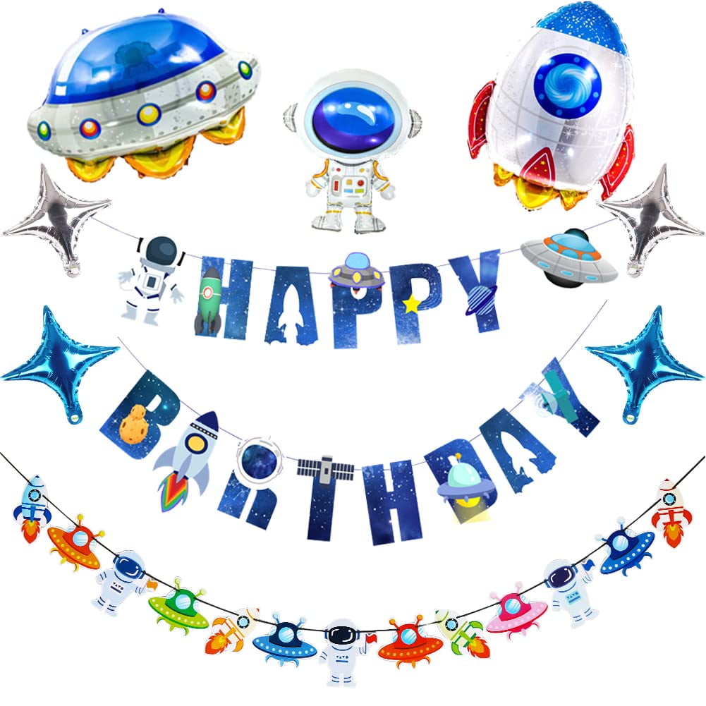 66Pcs Outer Space Birthday OIF8 Party Supplies for Kids Space Theme ...