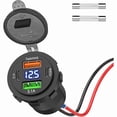 66W 12V USB Outlet, 4 Port Dual PD & Dual Quick Charge 3.0 Car Charger ...