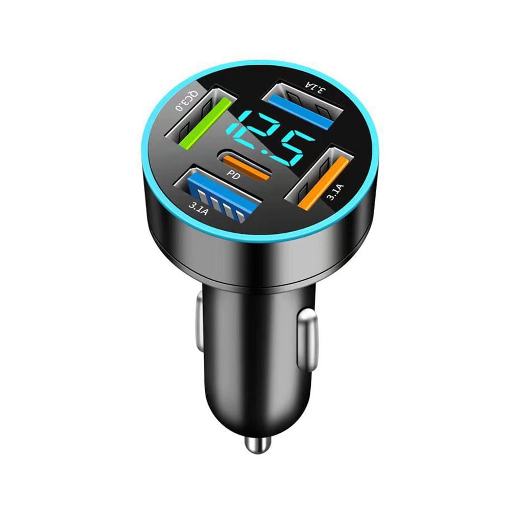 66W Car Charger 4 USB Type C Fast Charging Car Phone Adapter With ...