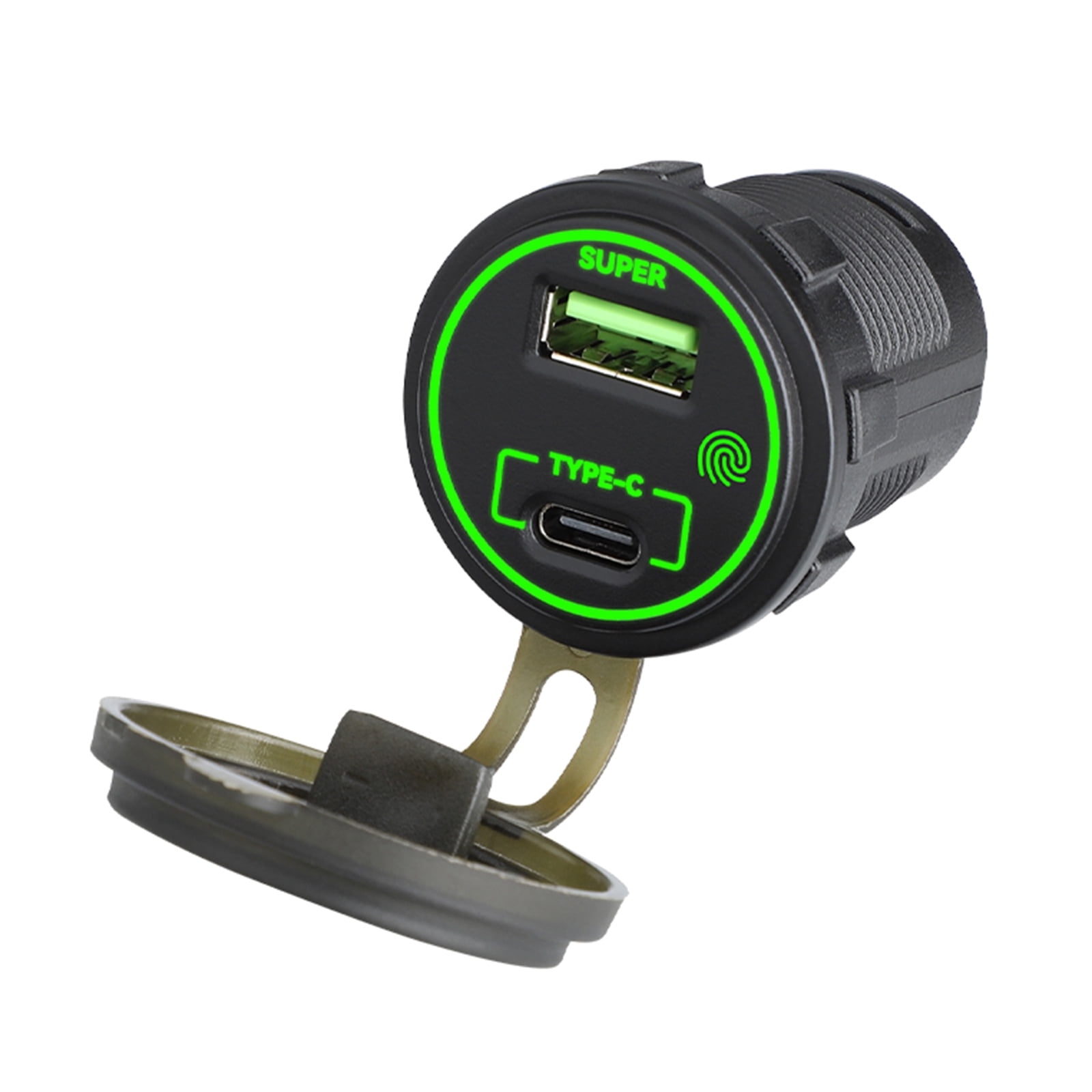 66W Double Port Car Charging Adapter with PD30W Type C+USB 36W Feature ...