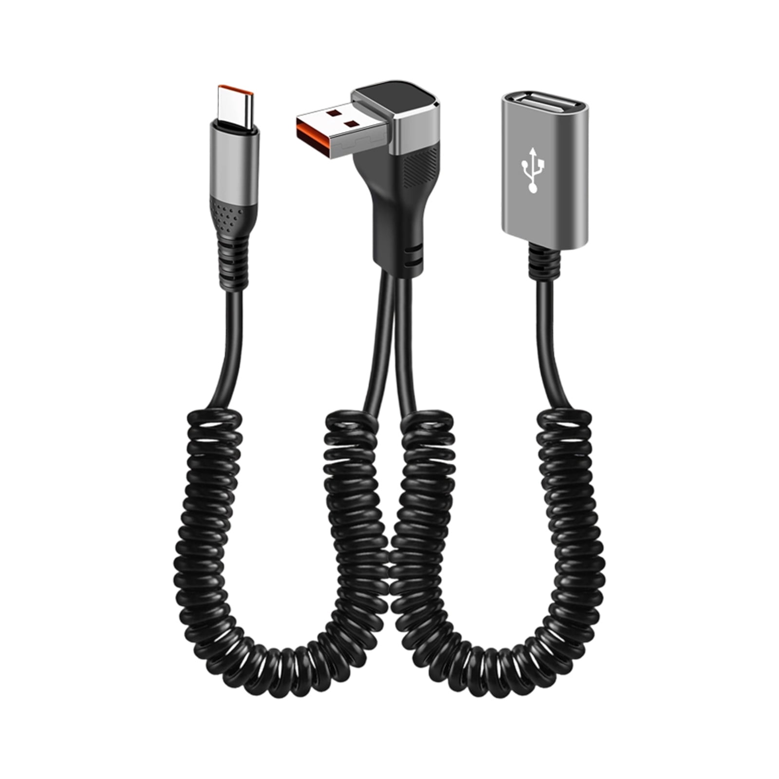 66W Fast Charging Cord 90 Degree Angled USB to USB/Type C Scalable ...