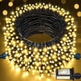 66ft 200 LED Christmas Lights Outdoor, Warm White Christmas Tree Lights ...