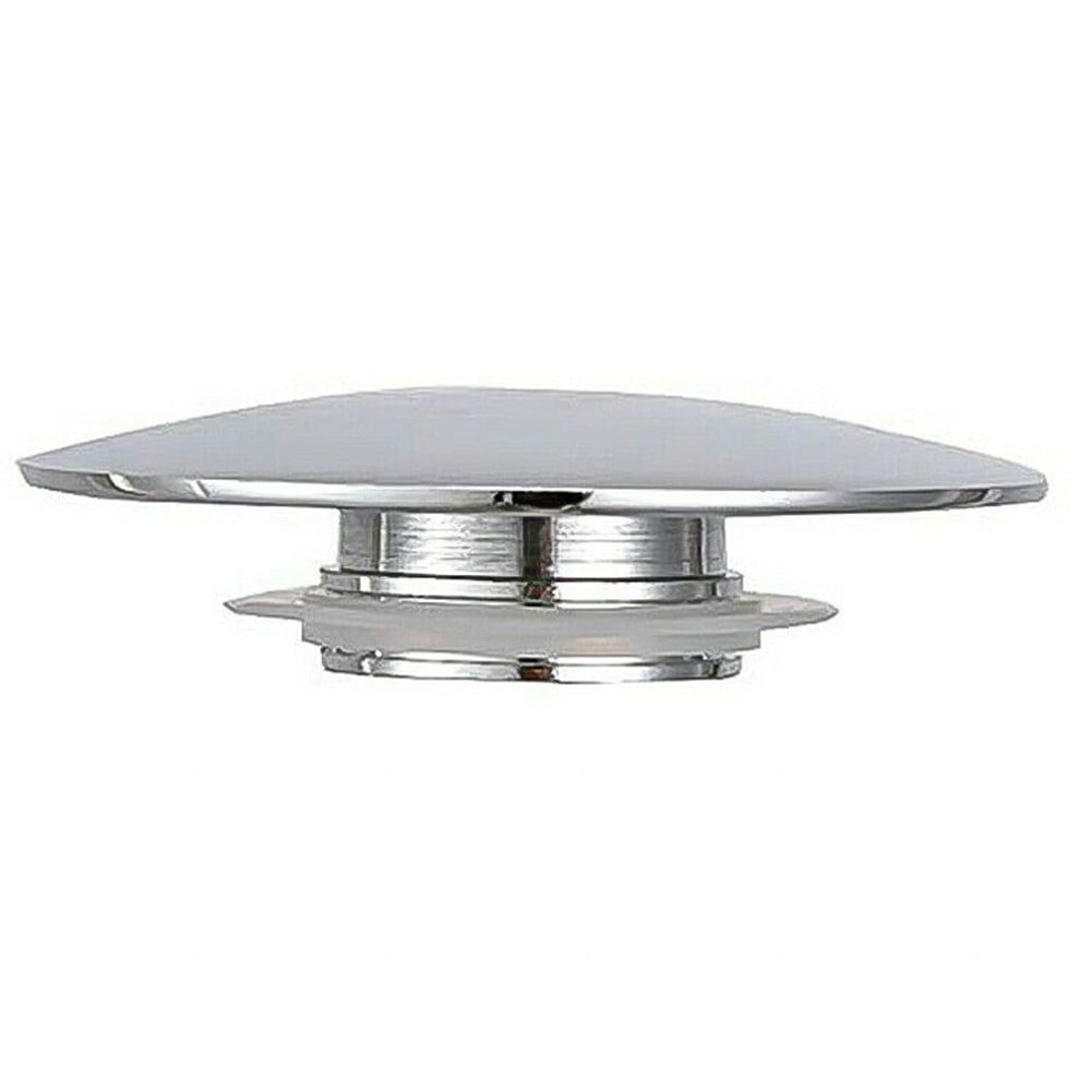66mm Silver Chrome Basin Waste Pop-Up Sink Plug Cap Click Clack Push ...
