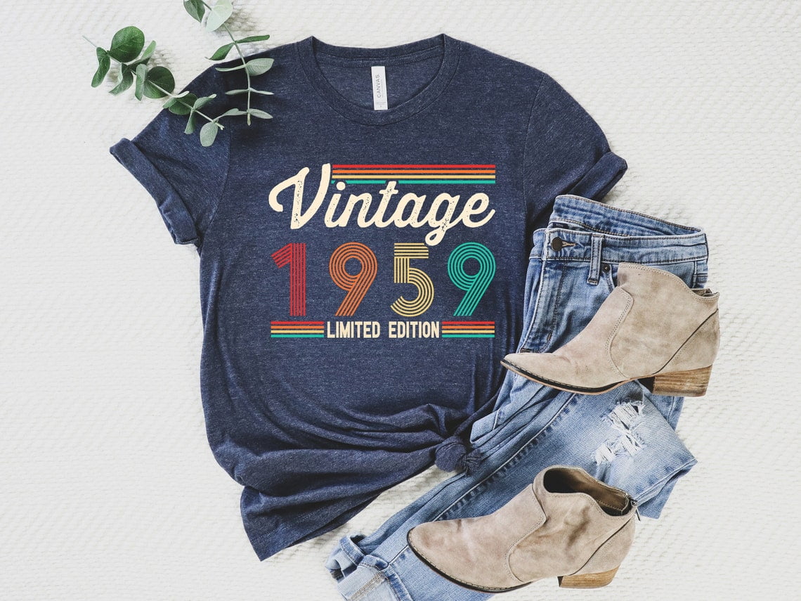 66th Birthday Shirt, Vintage T-Shirt, Vintage 1959 Shirt, 66th Birthday ...