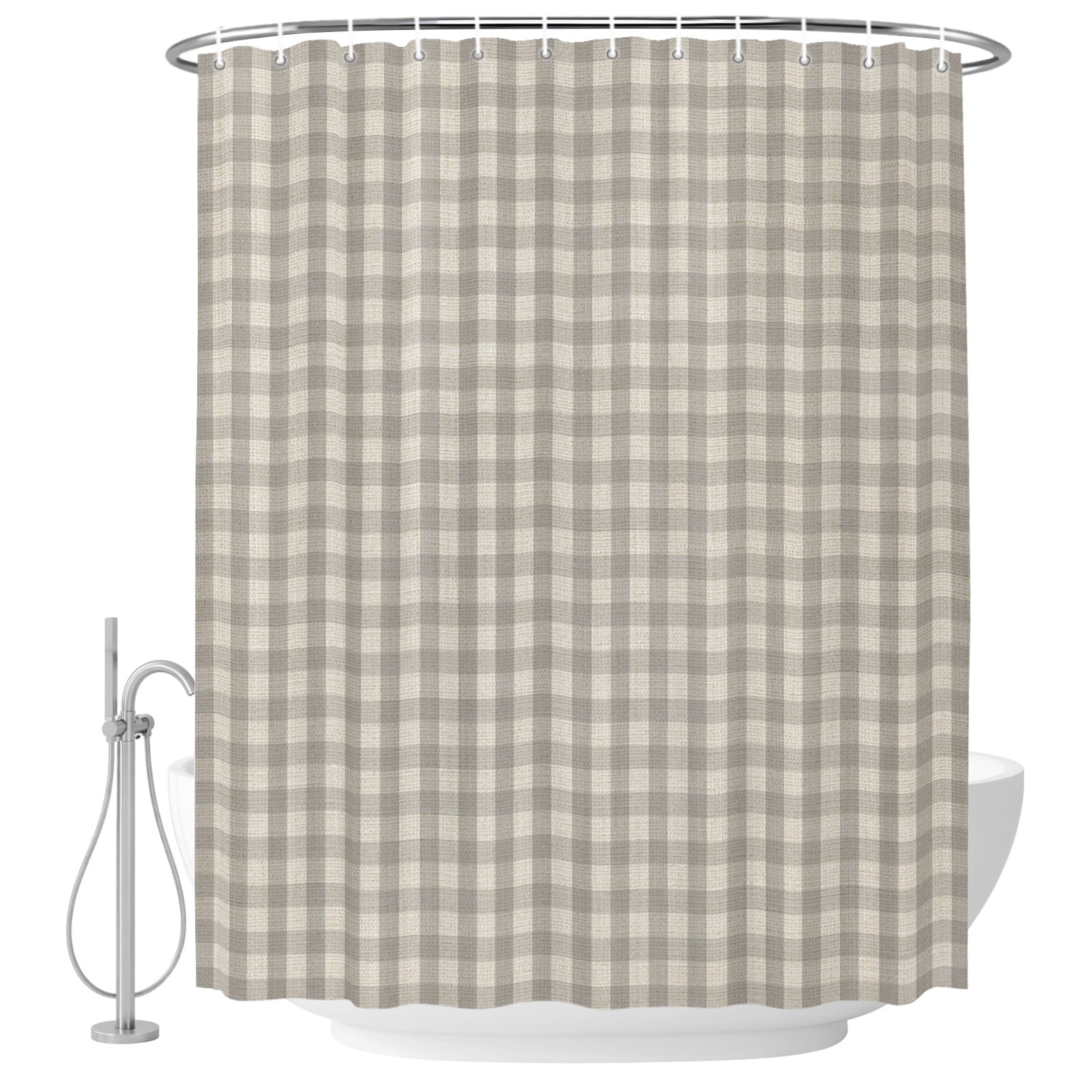 66x72 Inch Shower Curtains for Bathroom, Buffalo Plaid Fabric Bath ...