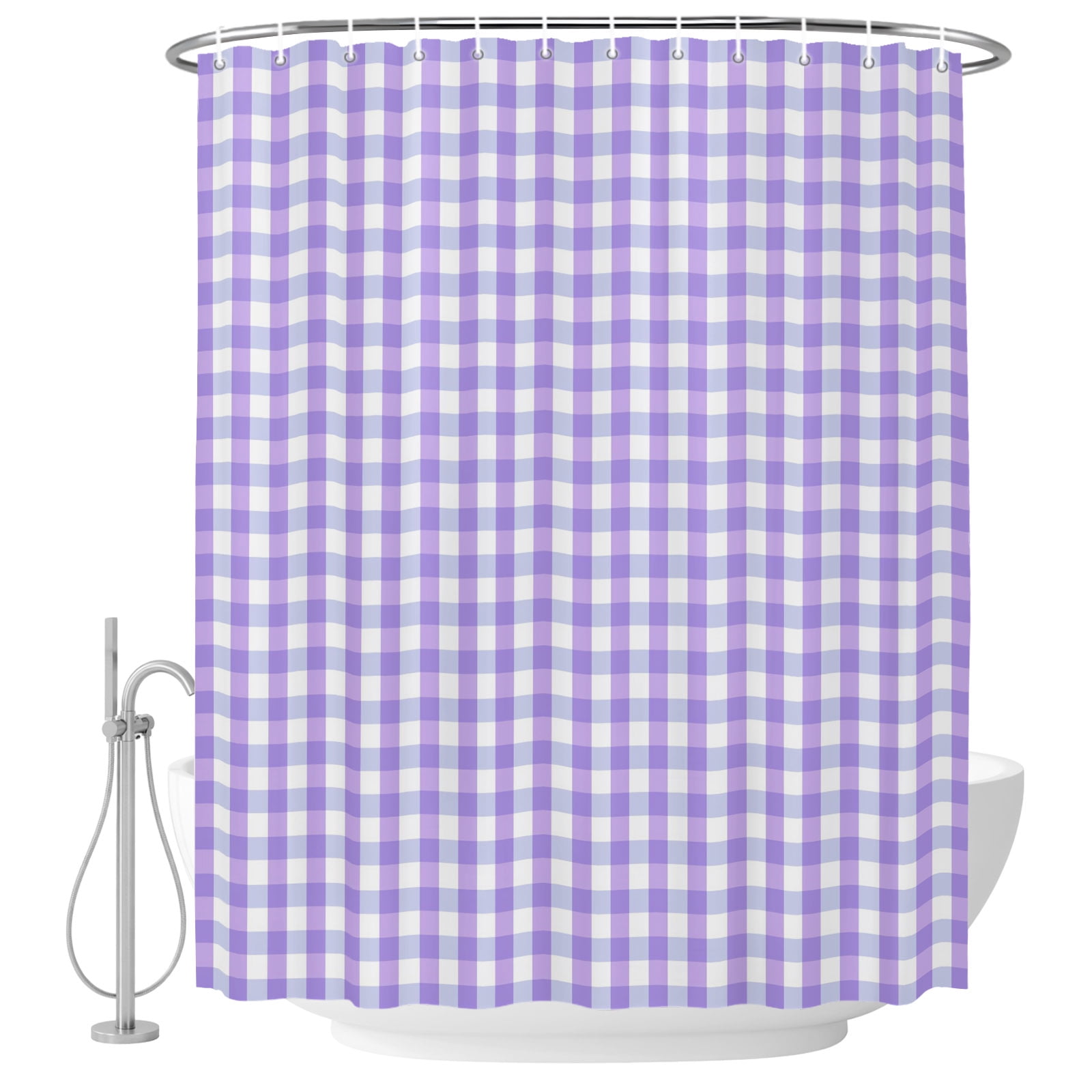 66x72 Inch Shower Curtains for Bathroom, Buffalo Plaid Fabric Bath ...