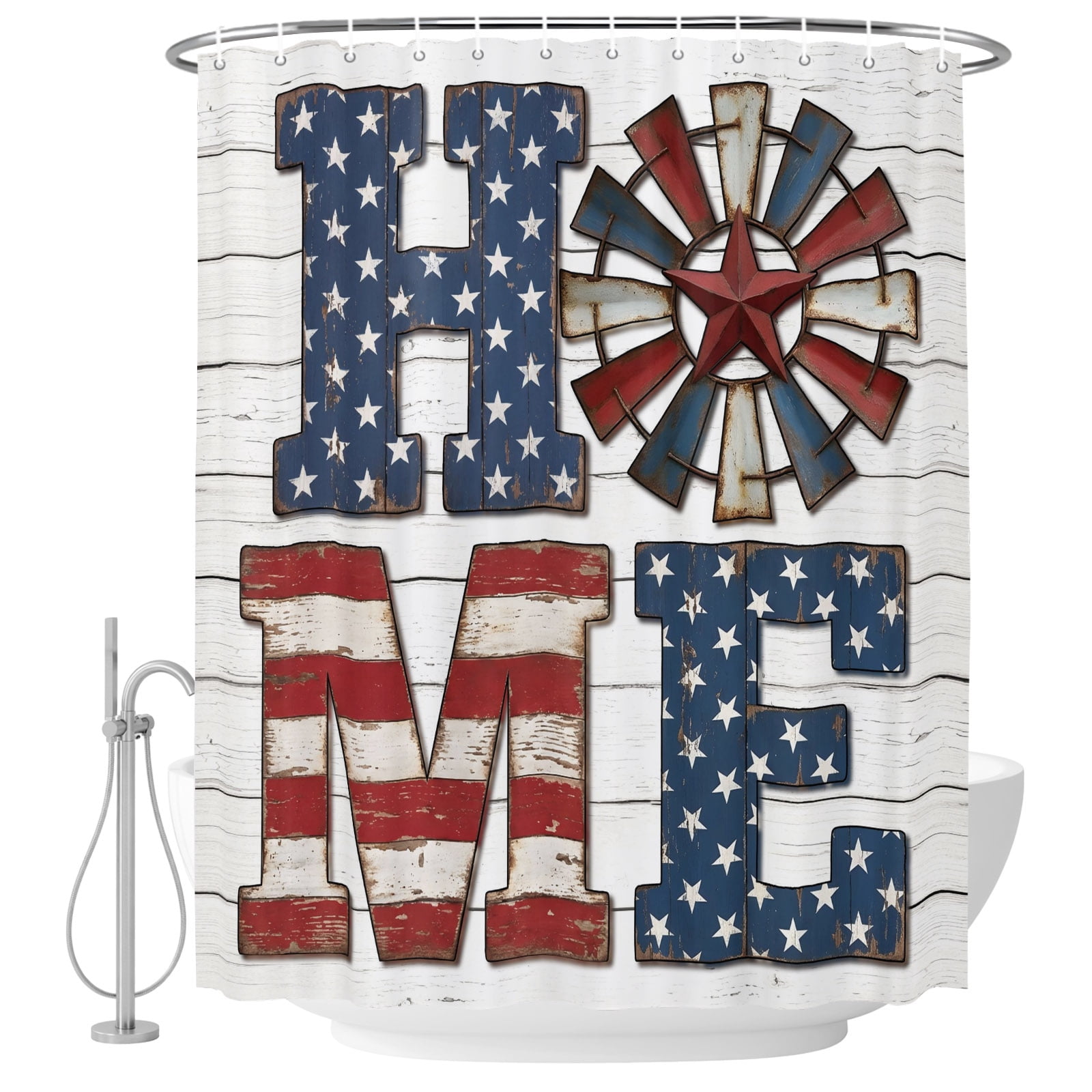 66x72 Inch Shower Curtains for Bathroom, HOME Fabric Bath Curtain Decor ...