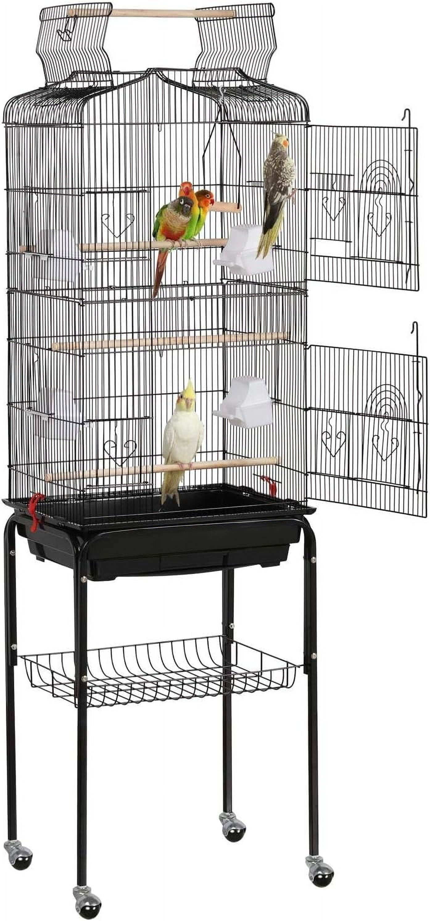 67.5inch Height Extra Large Bird Cage Cockatiel Cage Metal Parrot Cage ...