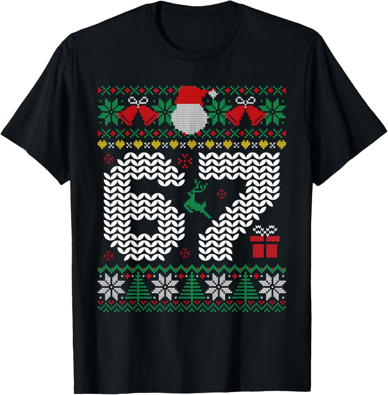67 6 7 Meme Six Seven Ugly Christmas Gen Z Alpha Slang Funny T-Shirt ...
