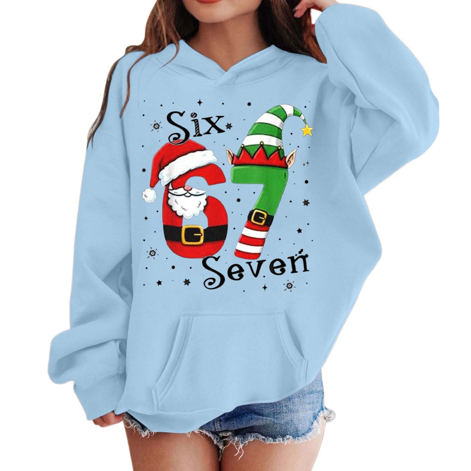 67 6 7 Six Seven Girls Hoodie Sweatshirt for Kids Teens Christmas ...