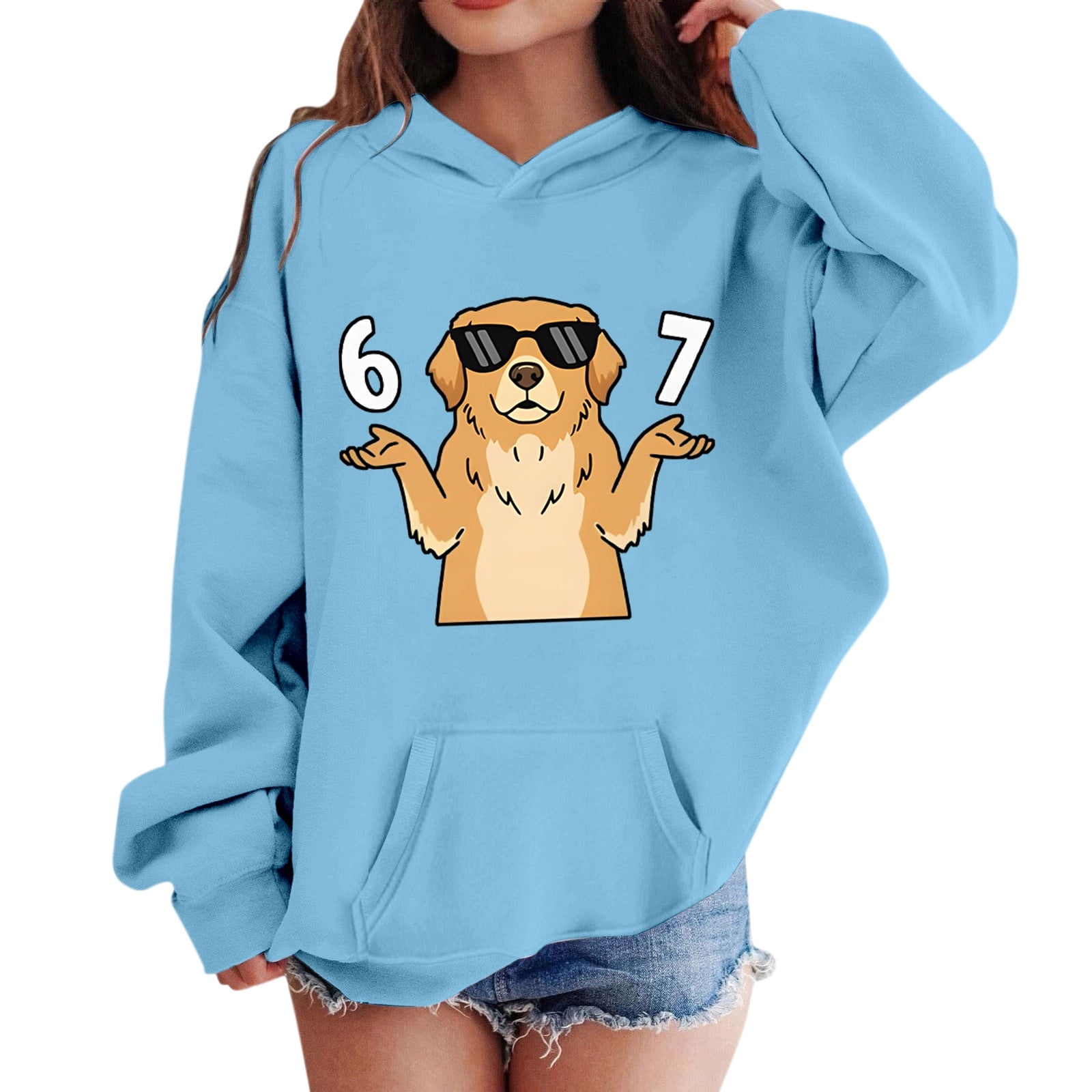 67 6 7 Six Seven Hoodies for Teen Girls Kids Boys Kids Graphic Print ...