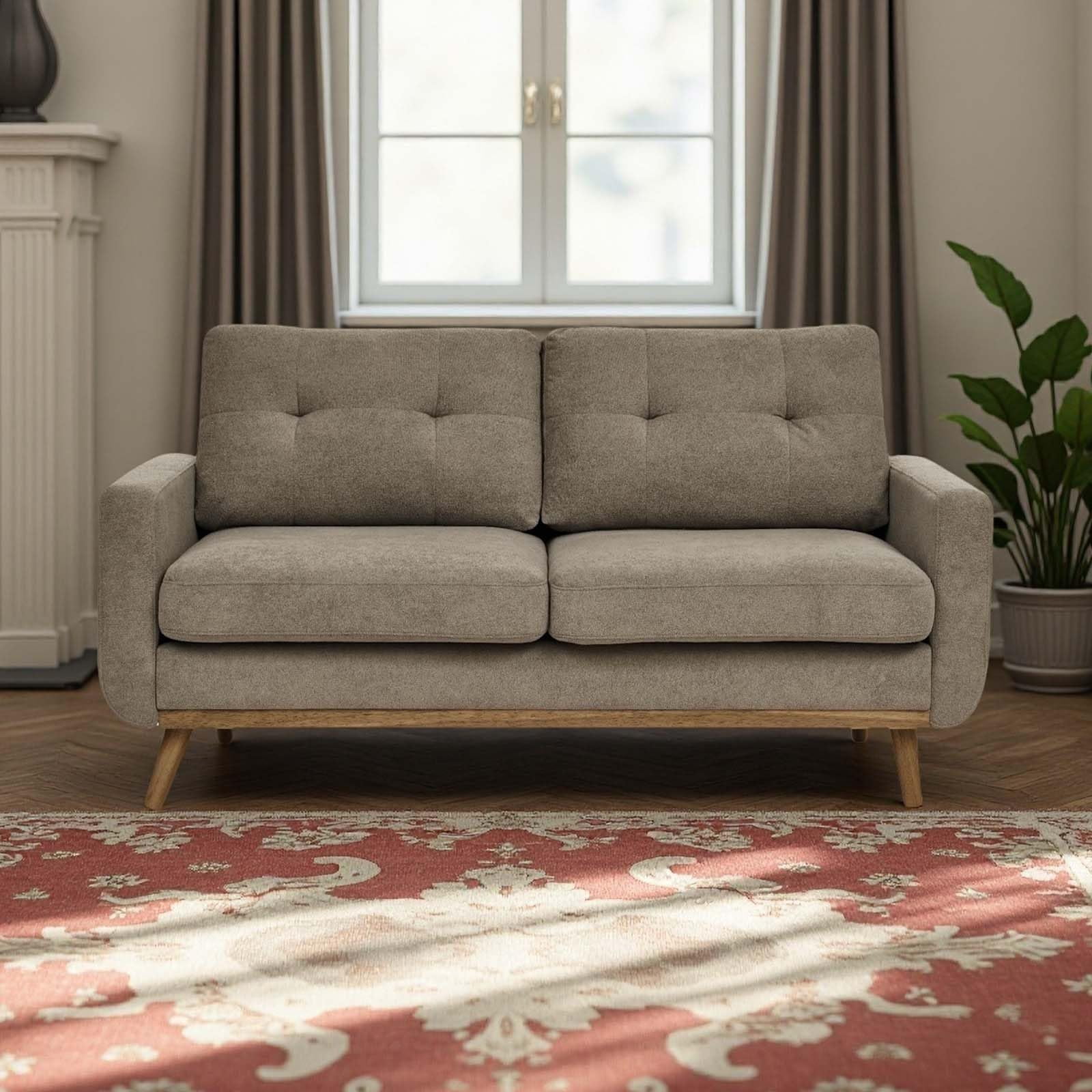 67.7" Mid-Century Modern Loveseat Sofa, 2-Seat Mini Upholstered Love ...