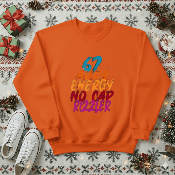 67 Aura Energy No Cap Rizzler Cool Gen Alpha Meme Style Sweatshirt, up ...