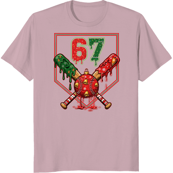67 Baseball Drip Christmas Meme Six Seven Gen Alpha Slang T-Shirt ,Full ...