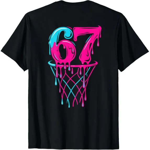 67 Basketball Drip Six Seven Funny Gen Alpha Slang Meme Unisex T-Shirt ...