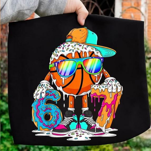 67 Basketball Ice Cream Drip T-shirt, 67 Basketball Shirt, Six Seven ...