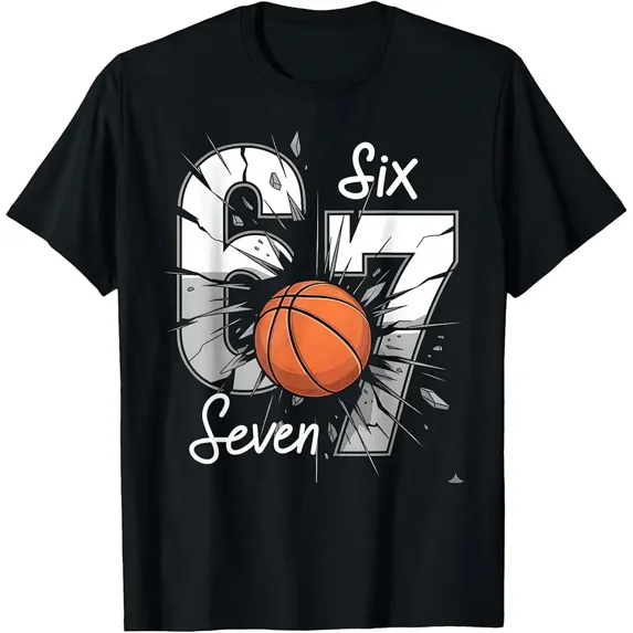 67 Basketball Six Seven 6 7 Meme 67 T-Shirt - Walmart.com