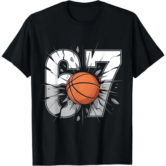 67 Basketball Six Seven Sports Meme Kids Adults Retro Game Humor Unisex ...