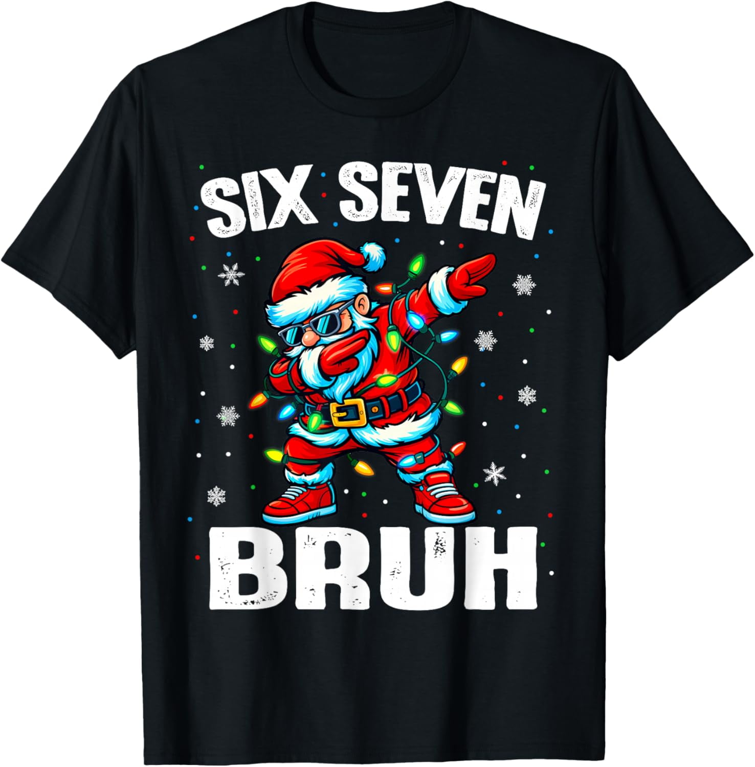 67 Bruh Christmas Six Seven Meme Dab Santa T-Shirt - Walmart.com