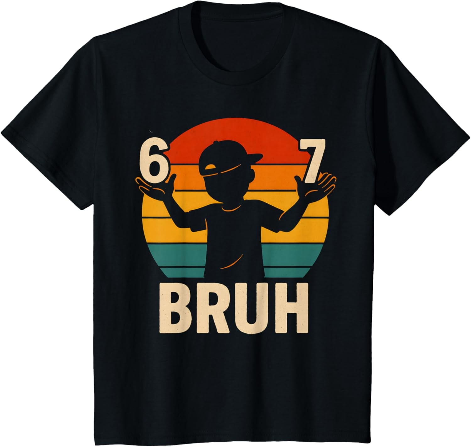 67 Bruh Retro Boy Meme Kids Kindergarten Teen Funny T-Shirt - Walmart.com
