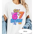 67 Bubble Letter Cartoon Tee, Colorful Rounded Number Graphic, Playful ...