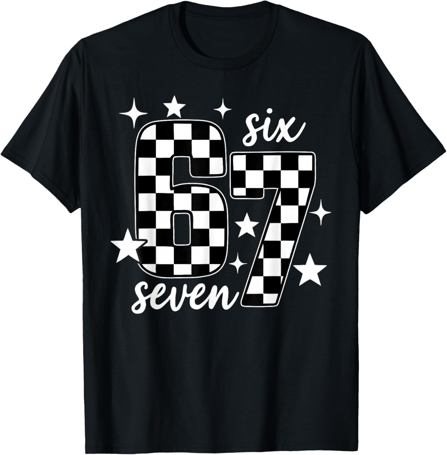 67 Checkered Six Seven Meme 6 7 Gen Alpha Teacher s adult T-Shirt ...