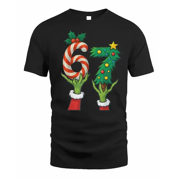 67 Christmas 6 7 Meme Hands Holiday Gen Alpha for Kids Youth Shirt ...