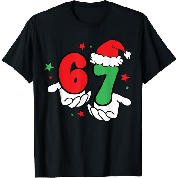 67 Christmas 6 7 Meme Pajamas Holiday Gen Alpha Slang T-Shirt - Walmart.com