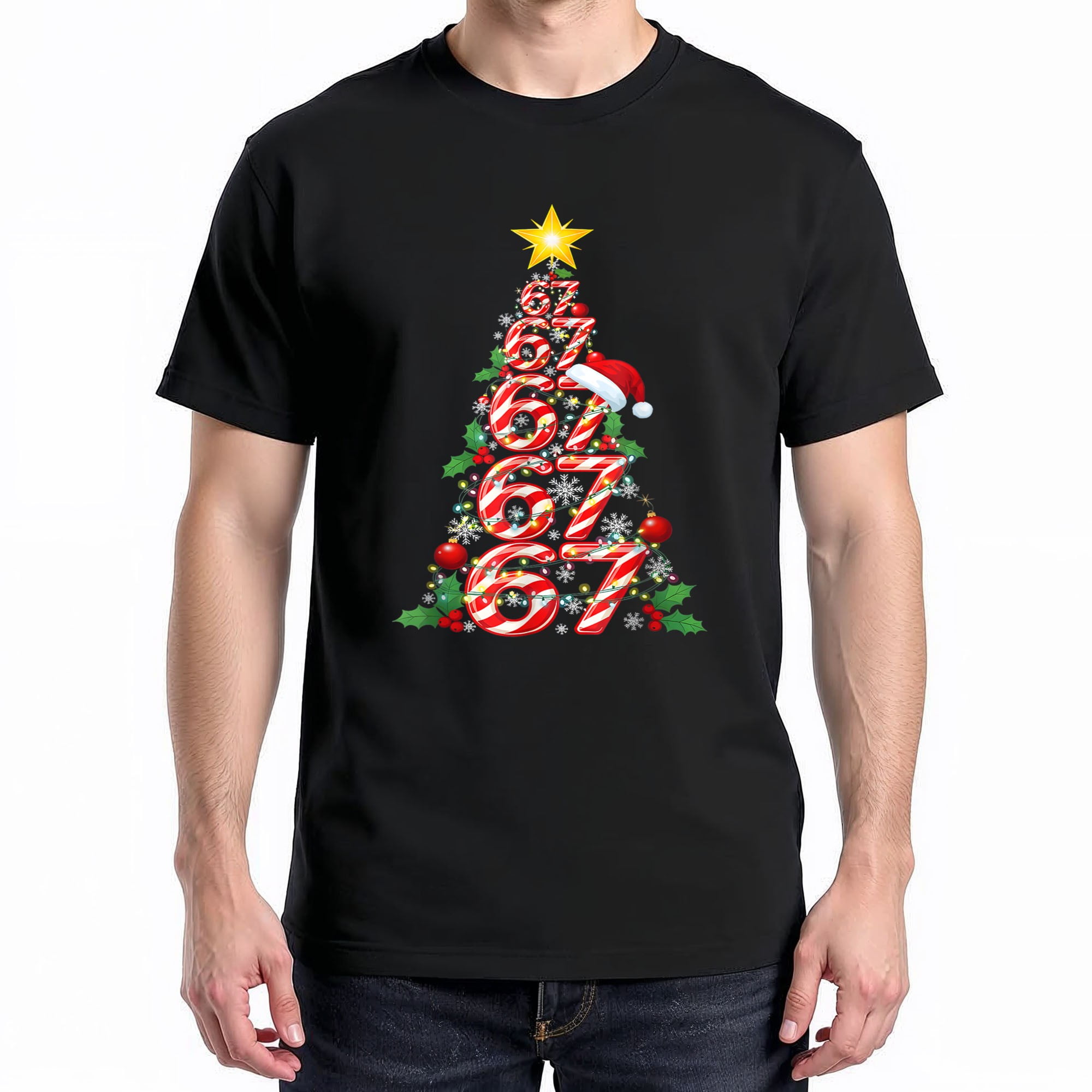 67 Christmas 6 7 Meme T-Shirt – Holiday Gen Alpha Slang – Festive ...