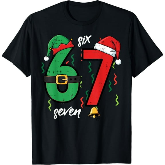 Funny Santa Six Seven Sweatshirt, Six Seven Meme Christmas Shirt, Six ...