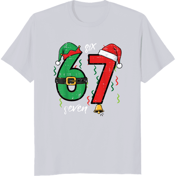 67 Christmas Funny 6 7 Meme Six Seven Xmas T-Shirt ,Full Sizes S-5XL ...