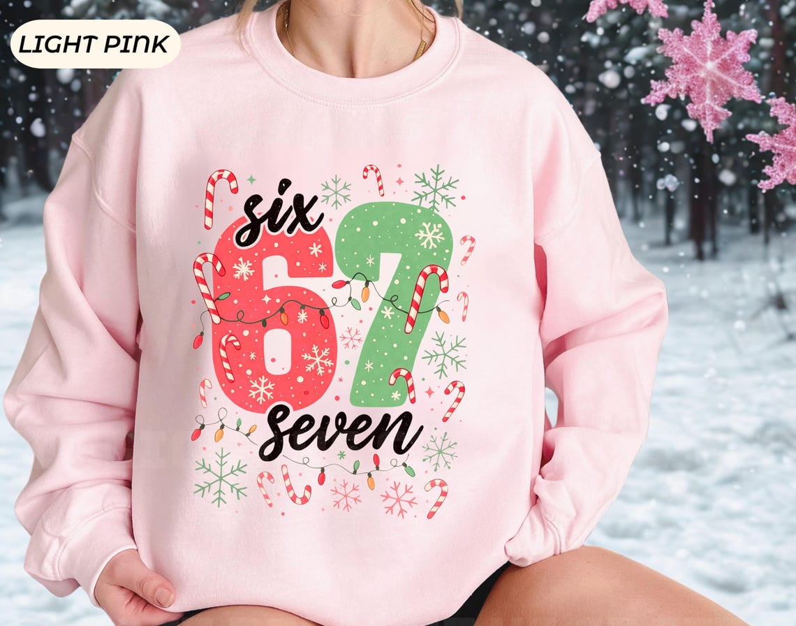 67 Christmas Lights Shirt, Six Seven Holiday Tee, Funny Festive ...