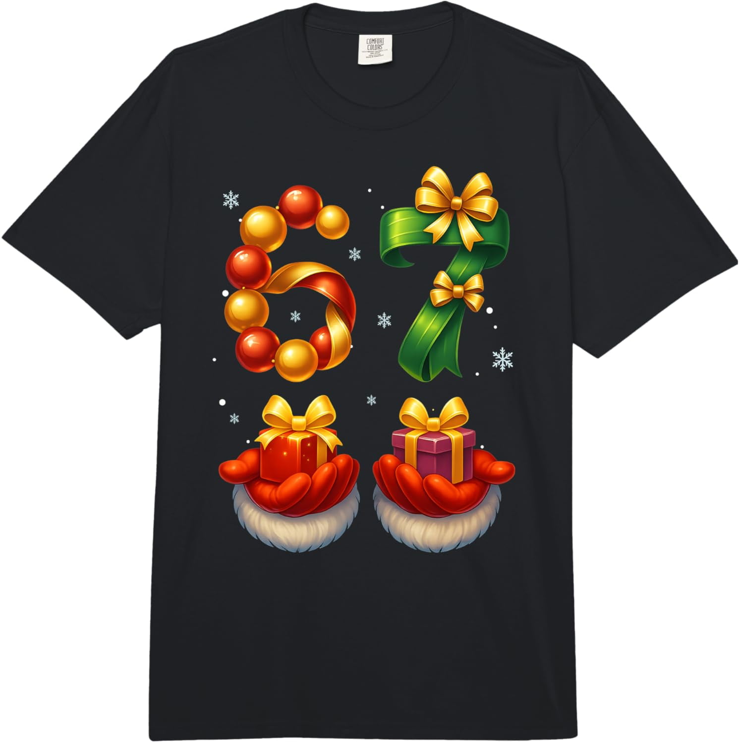 67 Christmas Meme Funny Six Seven Xmas Comfort Colors Adult Heavyweight T-Shirt - Walmart.com