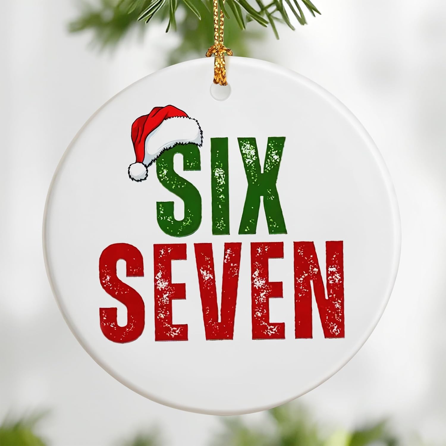 67 Christmas Ornament, Funny 6 7 Meme Ornament, Six Seven Ornaments ...