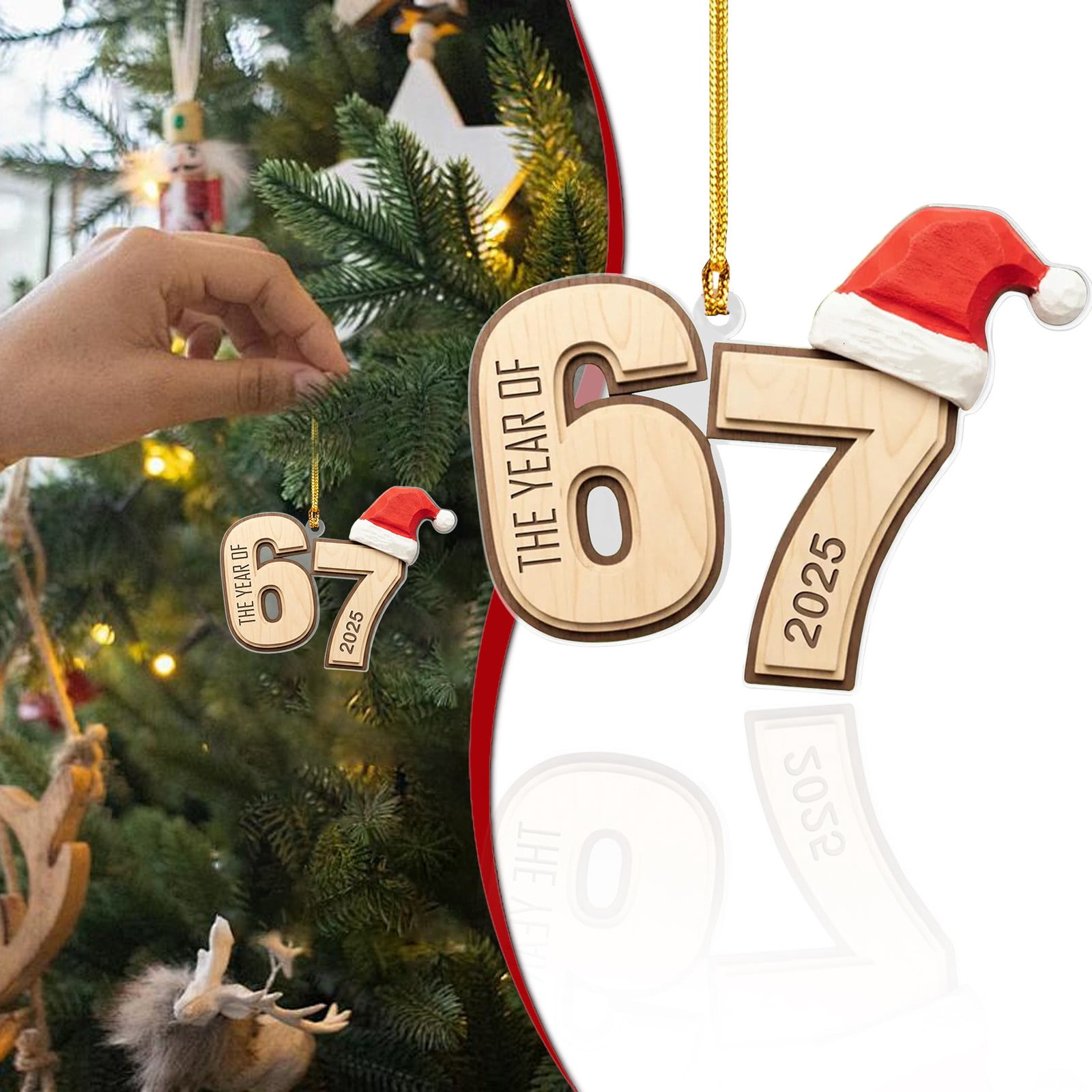 67 Christmas Ornament, Personalized Christmas Ornaments, 2D Acrylic 67 ...