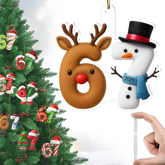 67 Christmas Ornaments, Funny 6 7 Meme Acrylic Ornament, Hilarious Six Seven Ornaments for ...