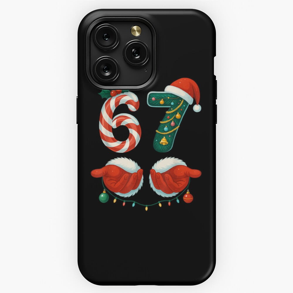 67 Christmas Pajamas Meme Gen Alpha Slang Art iPhone Case 17 11 12 13 ...