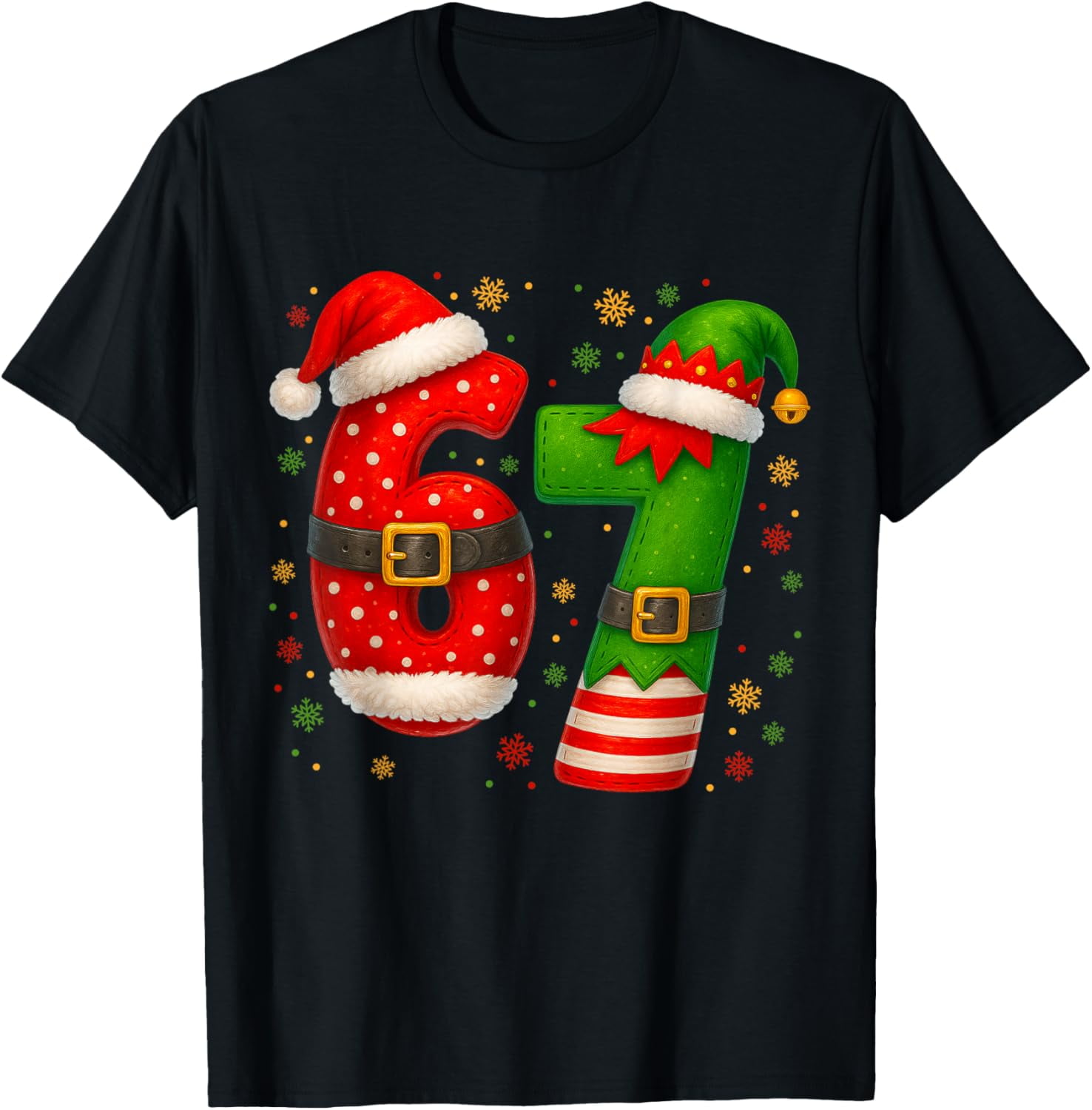 67 Christmas Six Seven Costume Santa Claus T-Shirt - Walmart.com