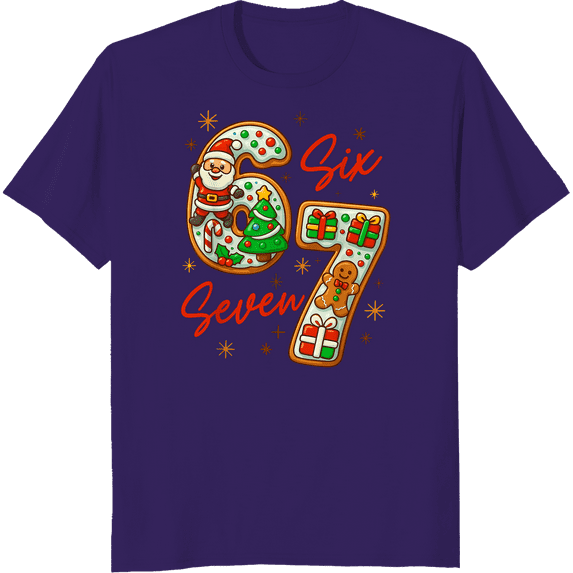 67 Christmas Trending Meme Saying 6 7 Meme Costume Xmas T-Shirt ,Full ...