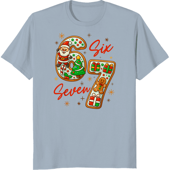 67 Christmas Trending Meme Saying 6 7 Meme Costume Xmas T-Shirt ,Full ...