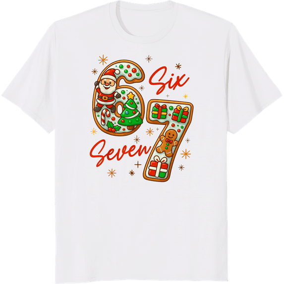 67 Christmas Trending Meme Saying 6 7 Meme Costume Xmas T-Shirt ,Full ...